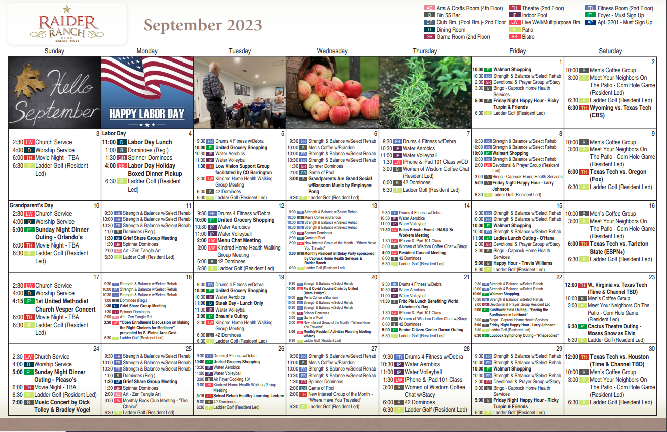 Activities & Wellness at Raider Ranch